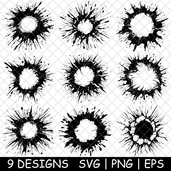 Bullet Hole Decal - Etsy UK