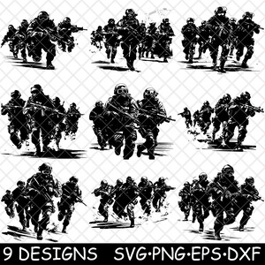 US Police SWAT Tactical Team Army Unit Soldier Military Service Svg,dxf ...