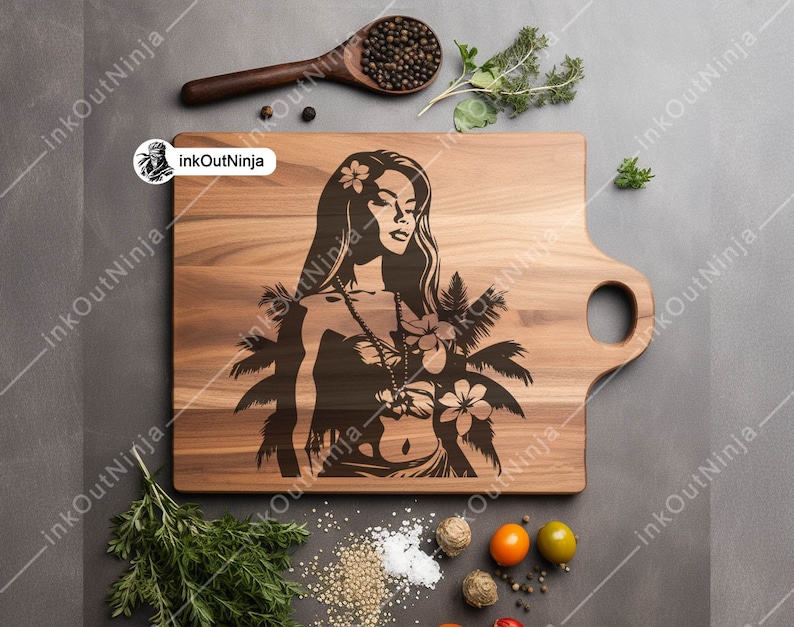 Native Hawaiian Polynesian Woman Pacific Islander Hula Culture Lei Svg ...