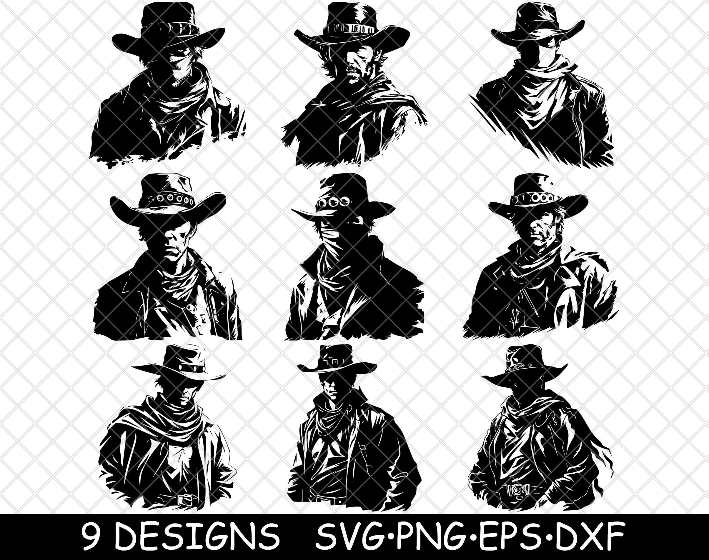 Cowboy Bandit Stencil