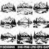 Denali Mountains Outline SVG Digital Cut File | Mount Mckinley, Alaska ...