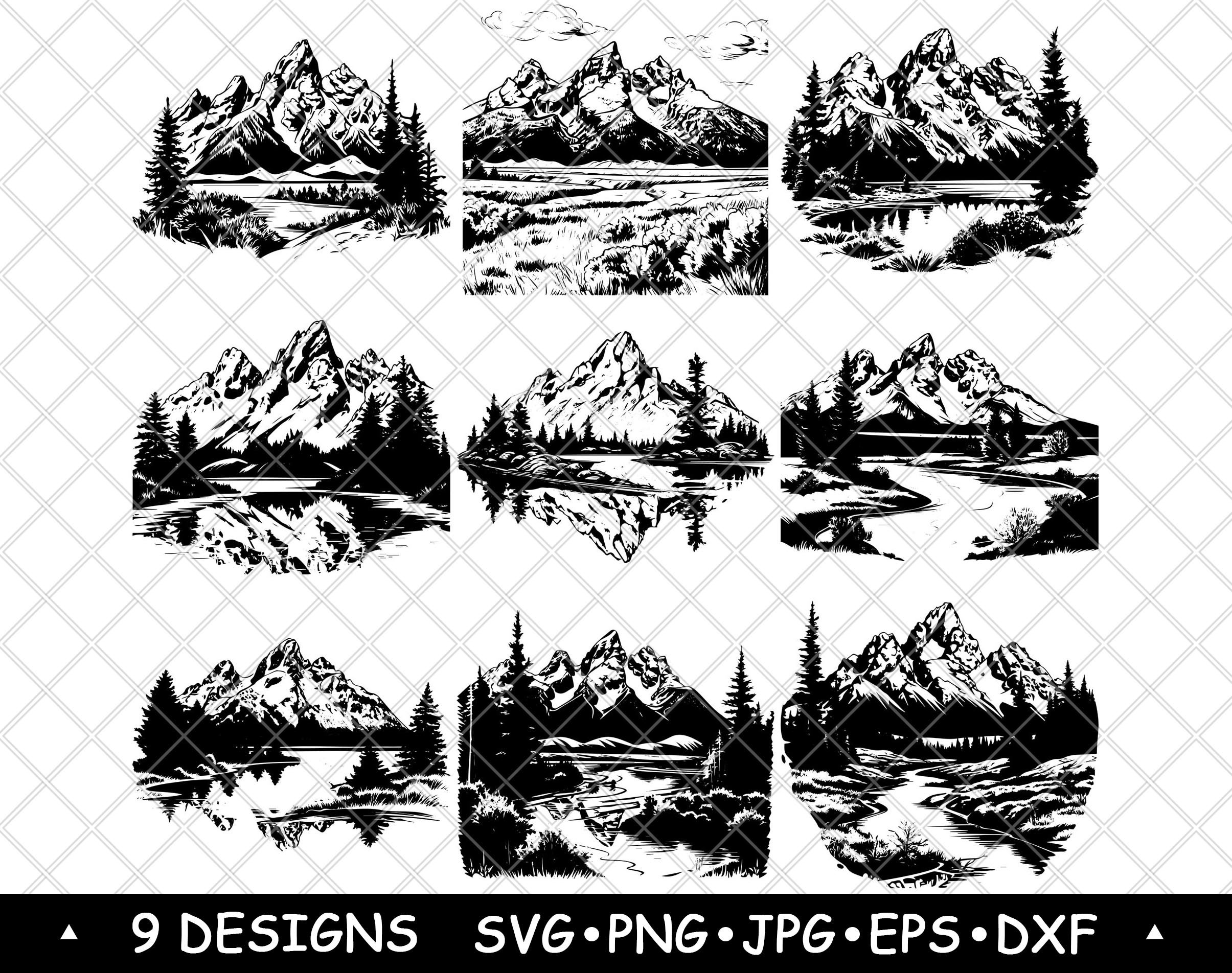 Grand Teton National State Park Wyoming Jackson Hole Rang NP Moran Svg ...