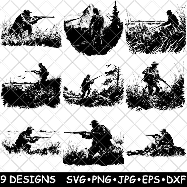 Hunting Scene Svg - Etsy