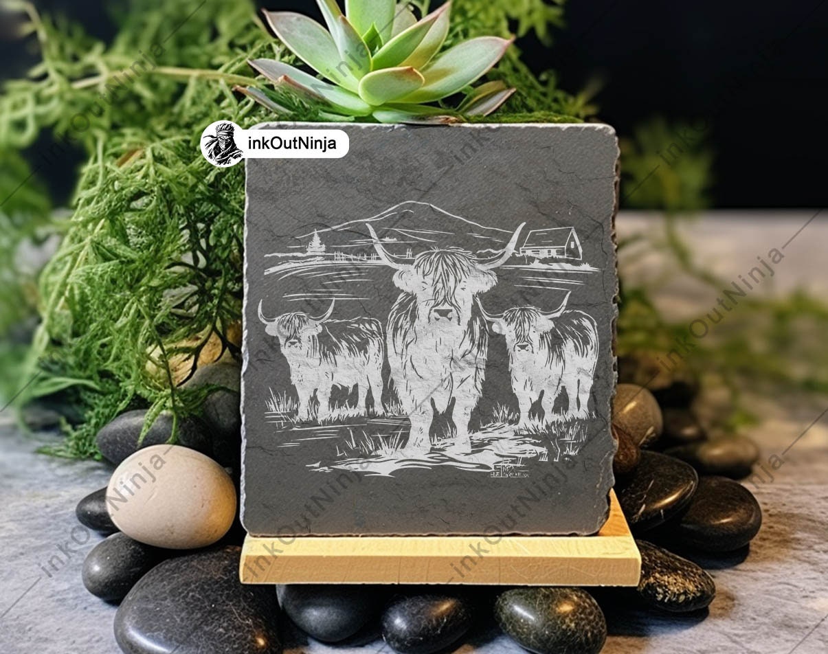 Highland Cow Long-haired Cattle Breed Scottish Beef Dairy Farm Svg,dxf ...
