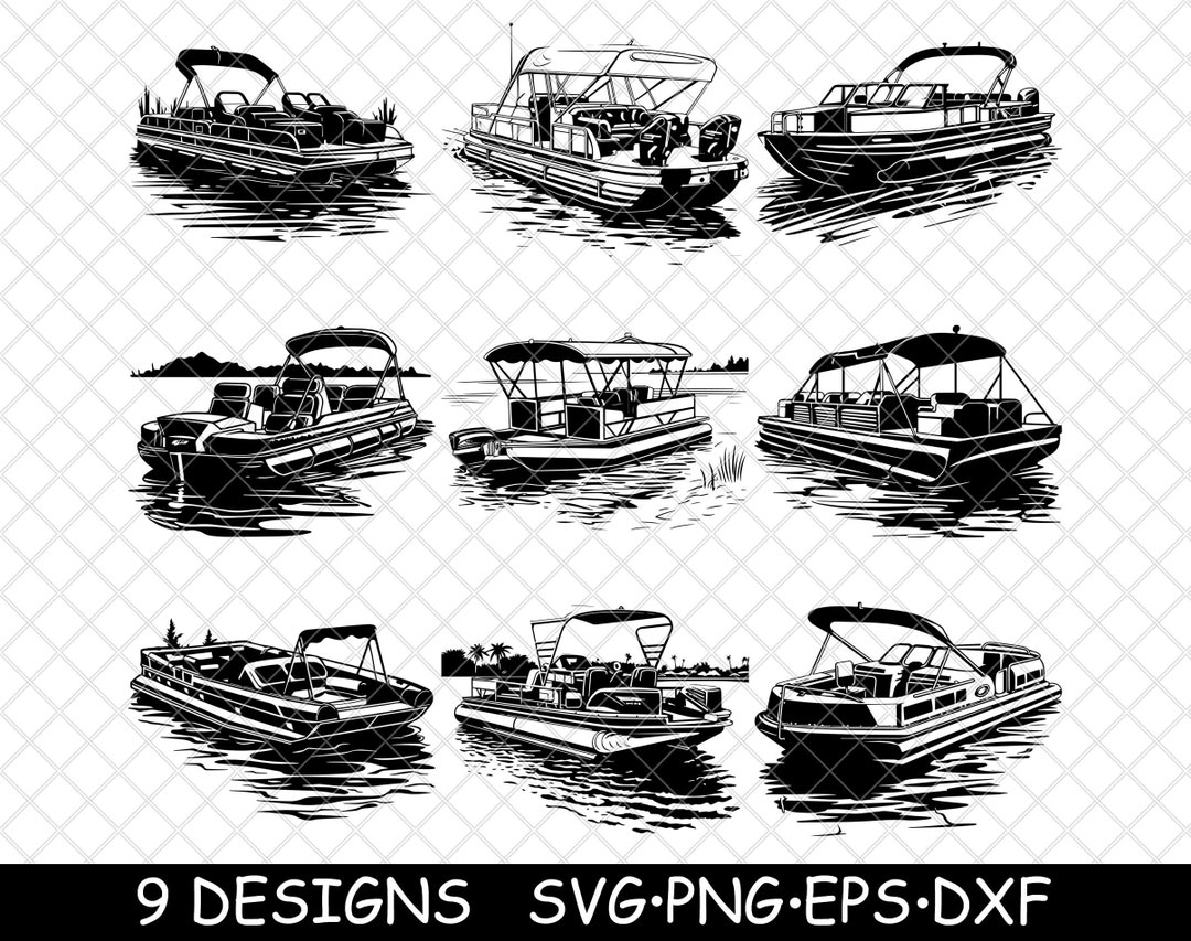 Catamaran Twin-hull Pontoon Boat Yacht Sailboat Vessel Laser File SVG ...