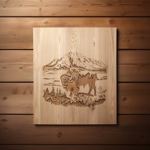 Grand Teton Bison Buffalo National State Park Mountain Pines Wild Svg ...
