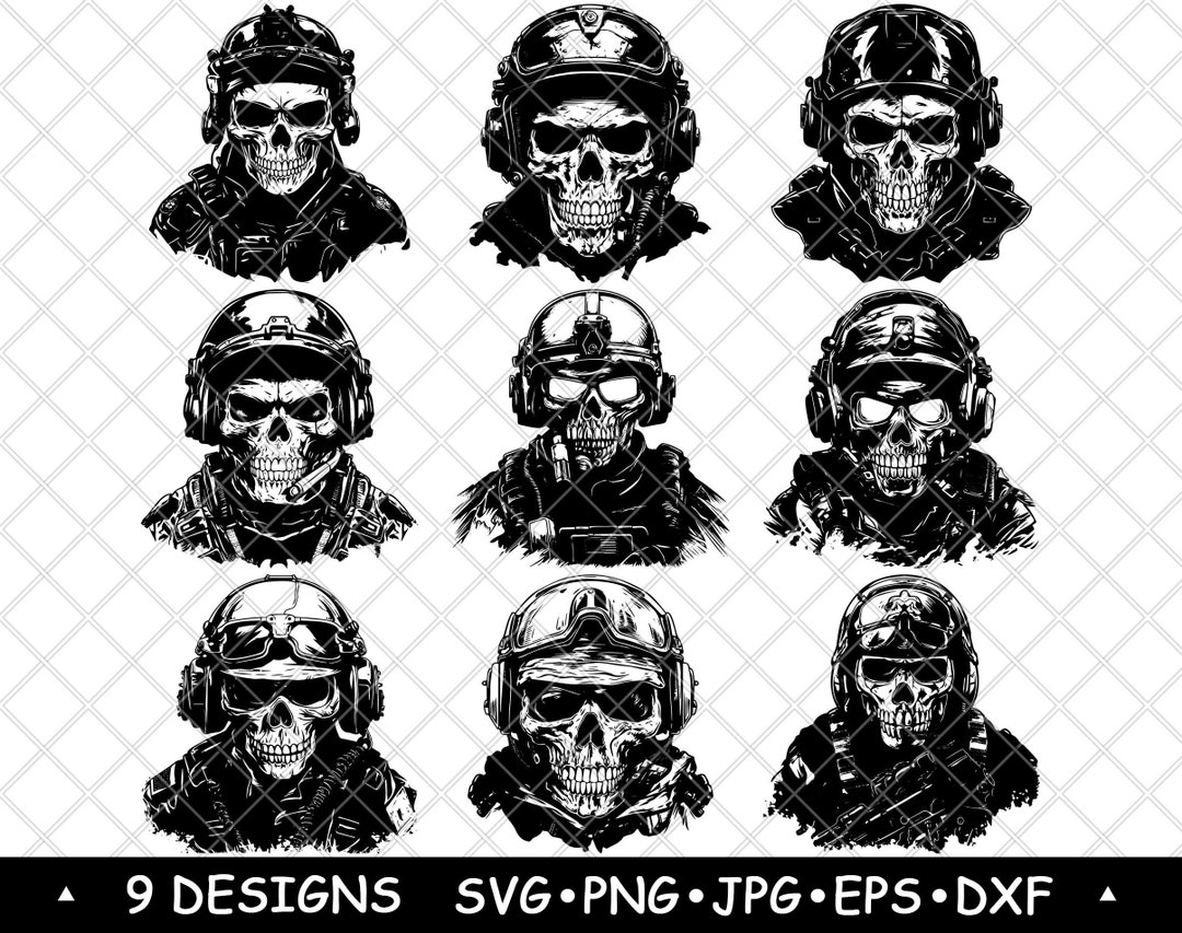 Swat Skull Army Skeleton Helmet Soldier Military Cnc Board Coaster ...