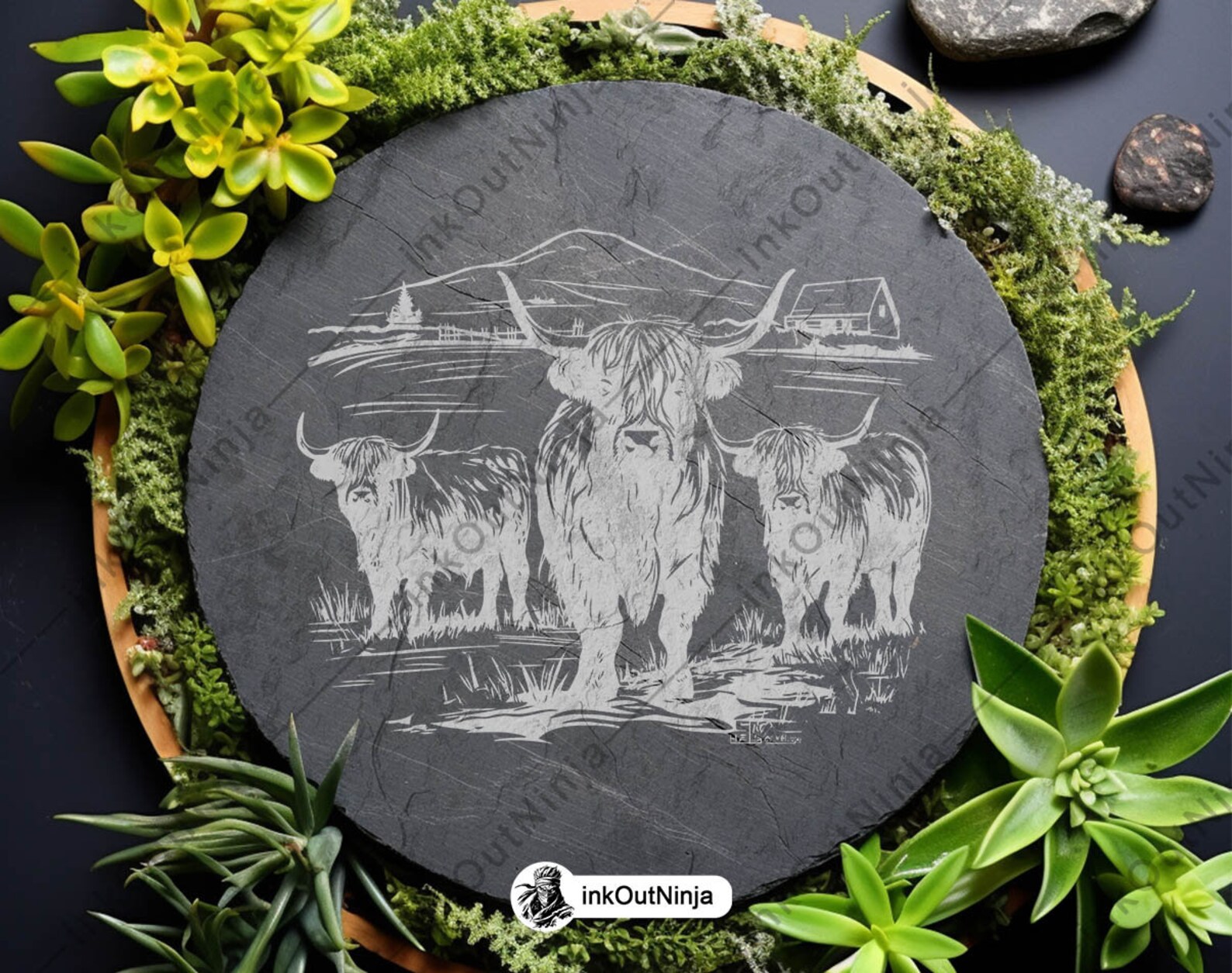 Highland Cow Long-haired Cattle Breed Scottish Beef Dairy Farm Svg,dxf ...