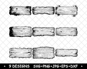 Rustic Wood Slab Tree Slice Timber Log Salvaged Board Lumber Stump Svg ...