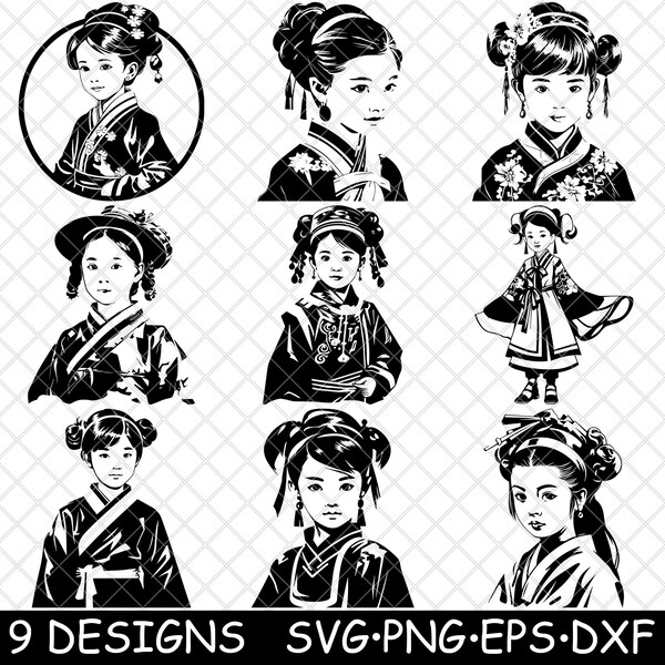 Korean Girl Svg - Etsy