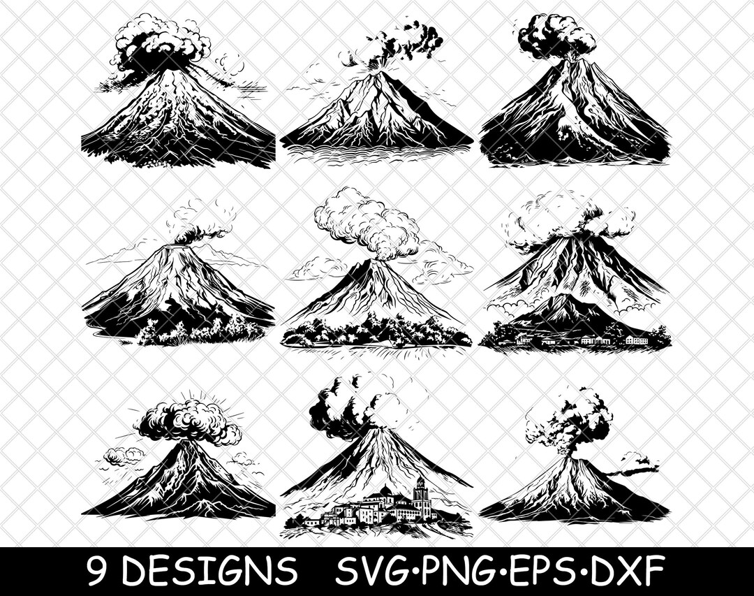 Mount Etna Volcano Crater Eruption National Park Peak Sicily Lava Svg ...