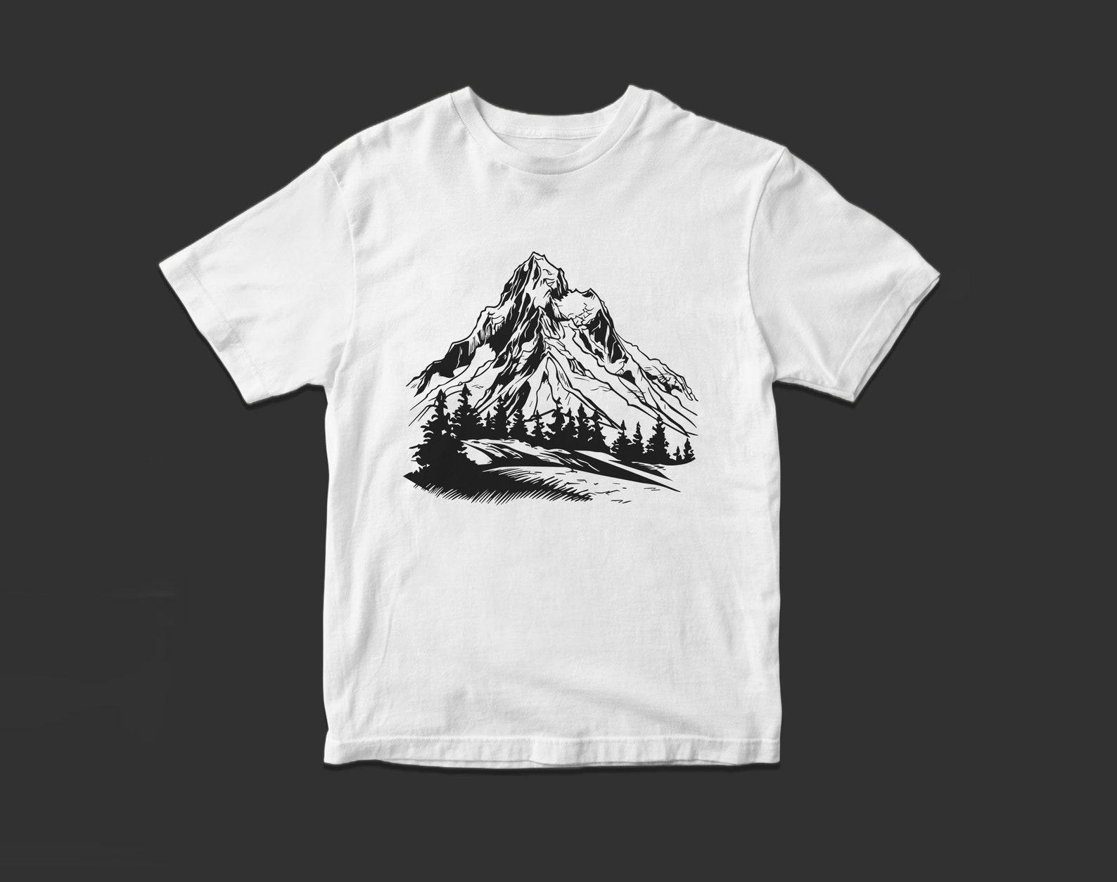 Mountain Peak SVG Bundle Alpine Landscape Clipart Snowy Summit Vector ...