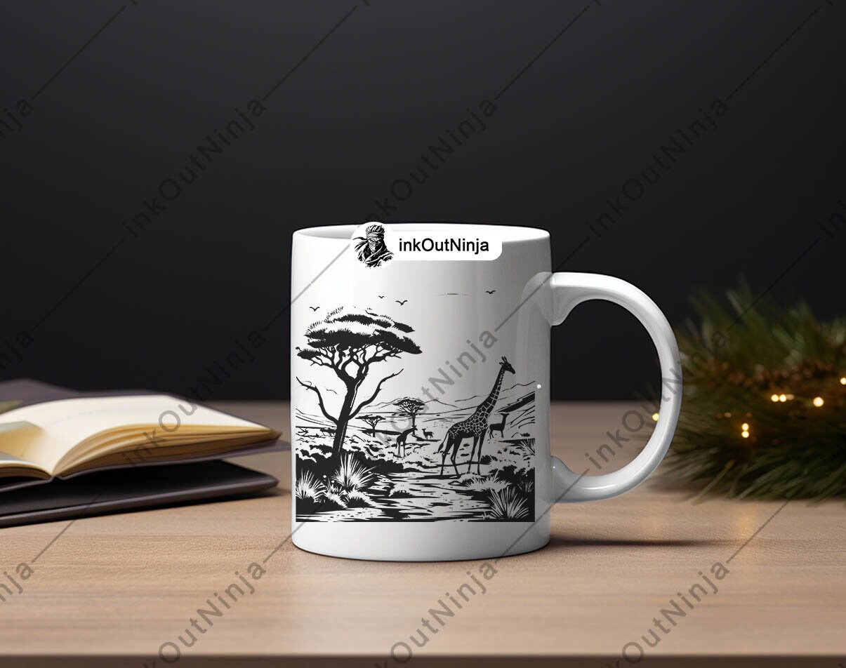 Safari Landscape Bundle African Savanna Acacia Plains Wildlife Scenery ...