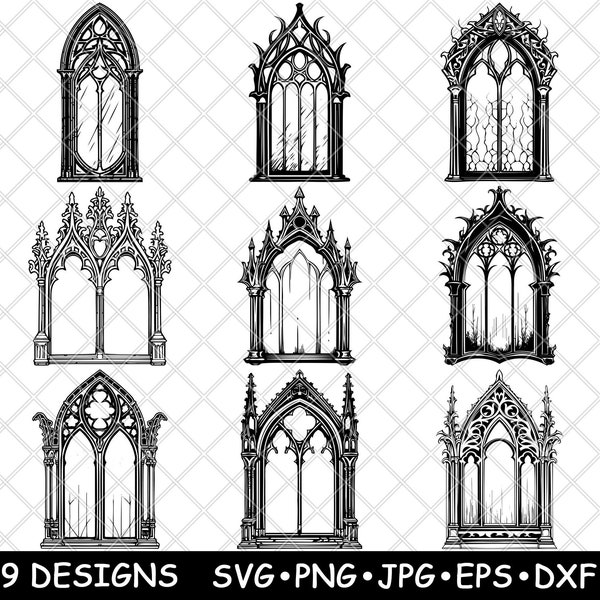 Gothic Window Svg - Etsy