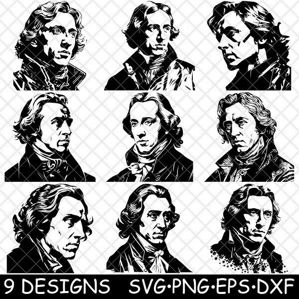 Frederic Chopin Svg - Etsy