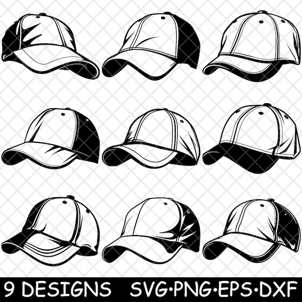 Baseball Cap Sticker Svg - Etsy