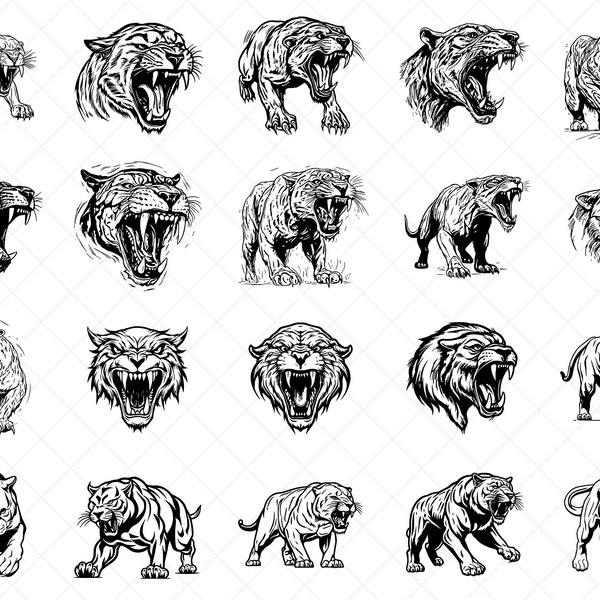 Sabertooth Cat - Etsy