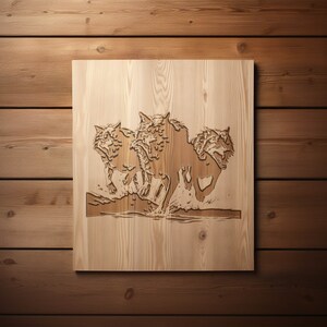 Wolf Attack Charging Pack Hunting Alpha Wildlife Ambush Fierce Svg,dxf ...