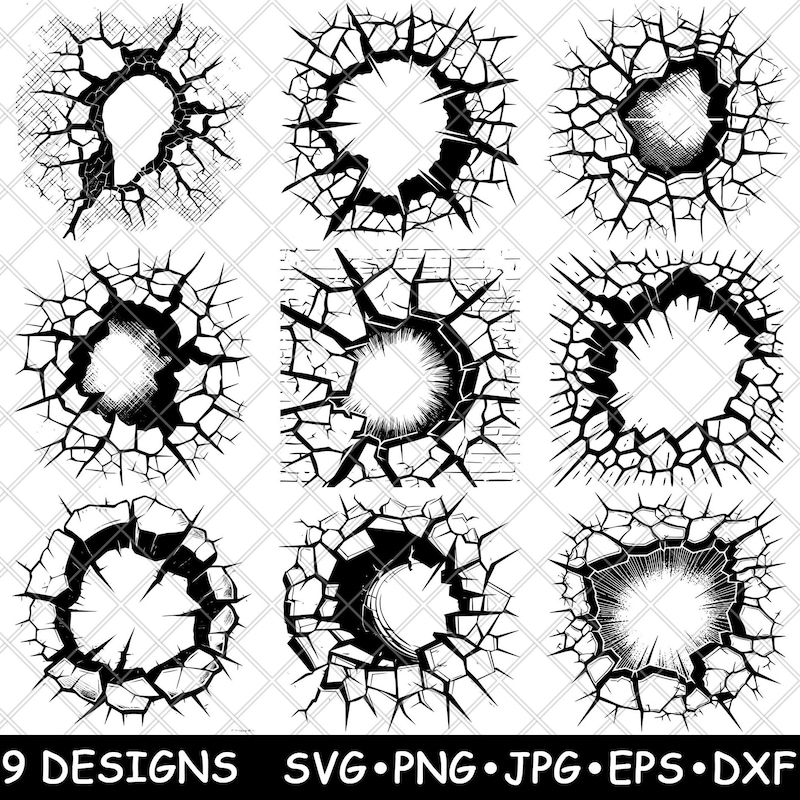 Broken Wall Decal - Etsy