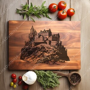 Edinburgh Castle Scotland Fortress Scottish Palace Coaster Black White ...