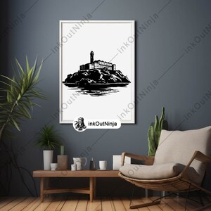 Alcatraz Prison Island Penitentiary Isolation Building Laser File SVG ...