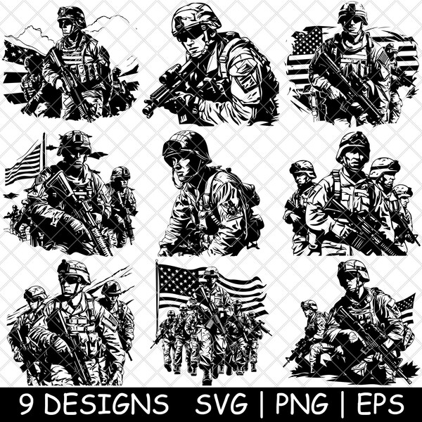 Military Sticker Svg - Etsy