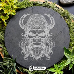 Viking Skull Head Norse Valhalla Helmet Medieval Warrior Laser File SVG ...