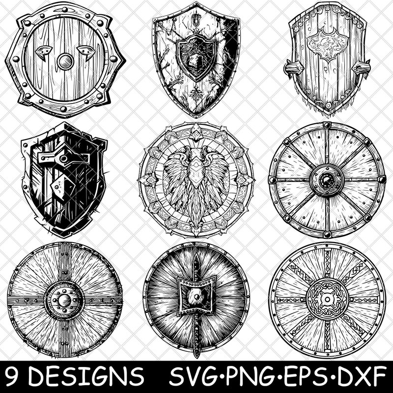 Shield Svg - Etsy