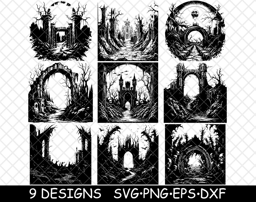 Inferno Hell Gate Portal Hades Demon Underworld Dark Passage Abyss Svg ...