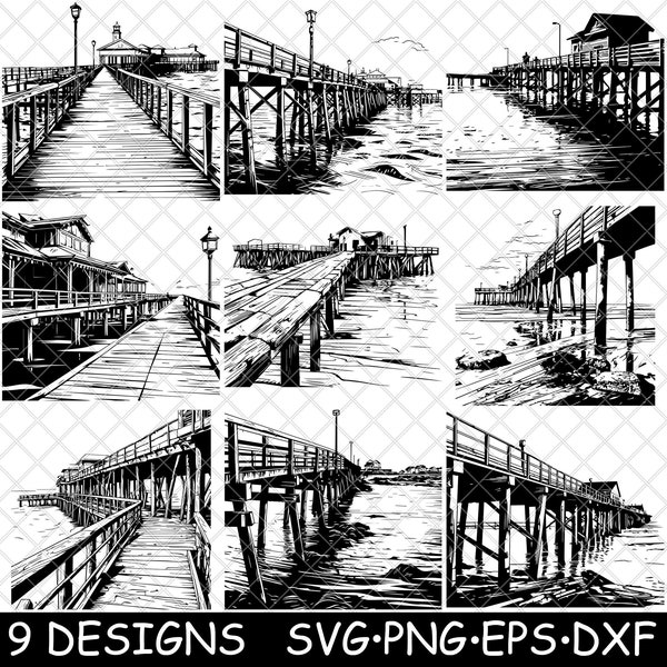 Marina Dock Pier Svg - Etsy