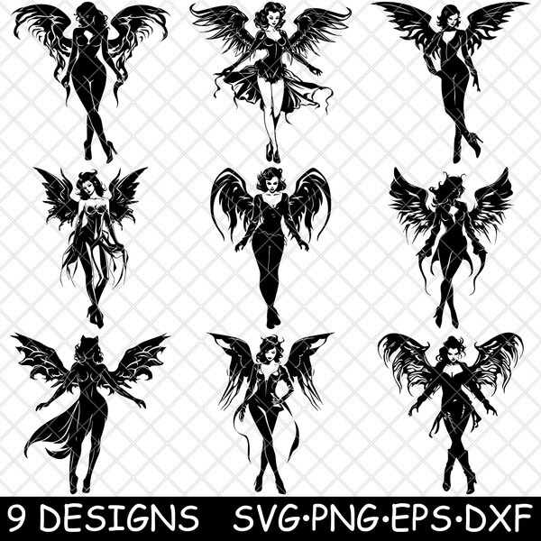 Fallen Angel Svg - Etsy