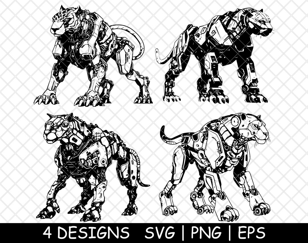 Cheetah Beast Mech Robot Futuristic Sci-fi Big Cat Machine - Etsy