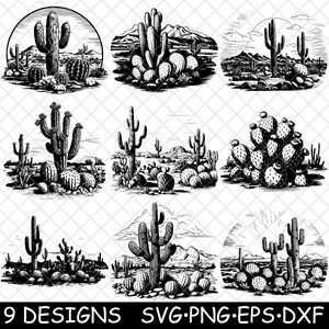Saguaro Prickly Pear Cactus Barrel Thorn Desert Dryland Xerophyte Svg ...