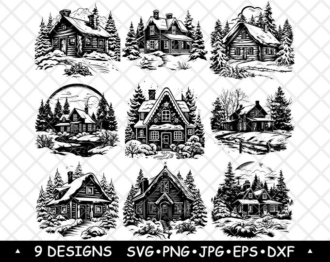 Rustic Log Cabin Wood Scene Valley Mountain Lake Landscape Camp Svg,dxf ...