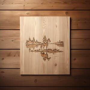 Lone Cowboy Lake River Wild West Ranger Gunslinger Horse Laser File SVG ...