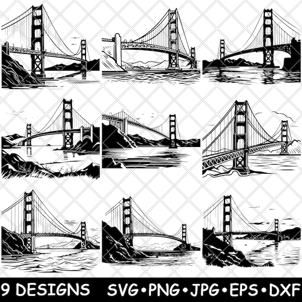 Bridge Icon Vector - Etsy