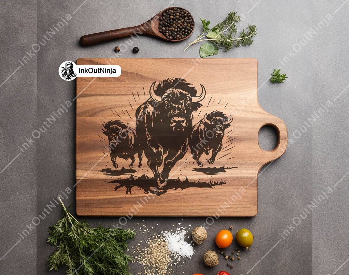 American Bison Buffalo Run Gallop Sprint Charge Herd Wild Mammal Svg ...