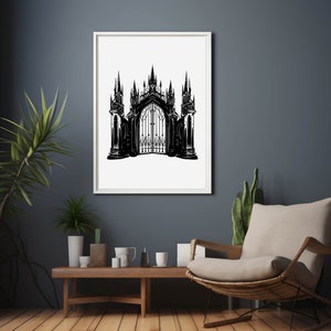 Gothic Castle Gate Medieval Iron Arch Fantasy Entrance Laser File SVG ...