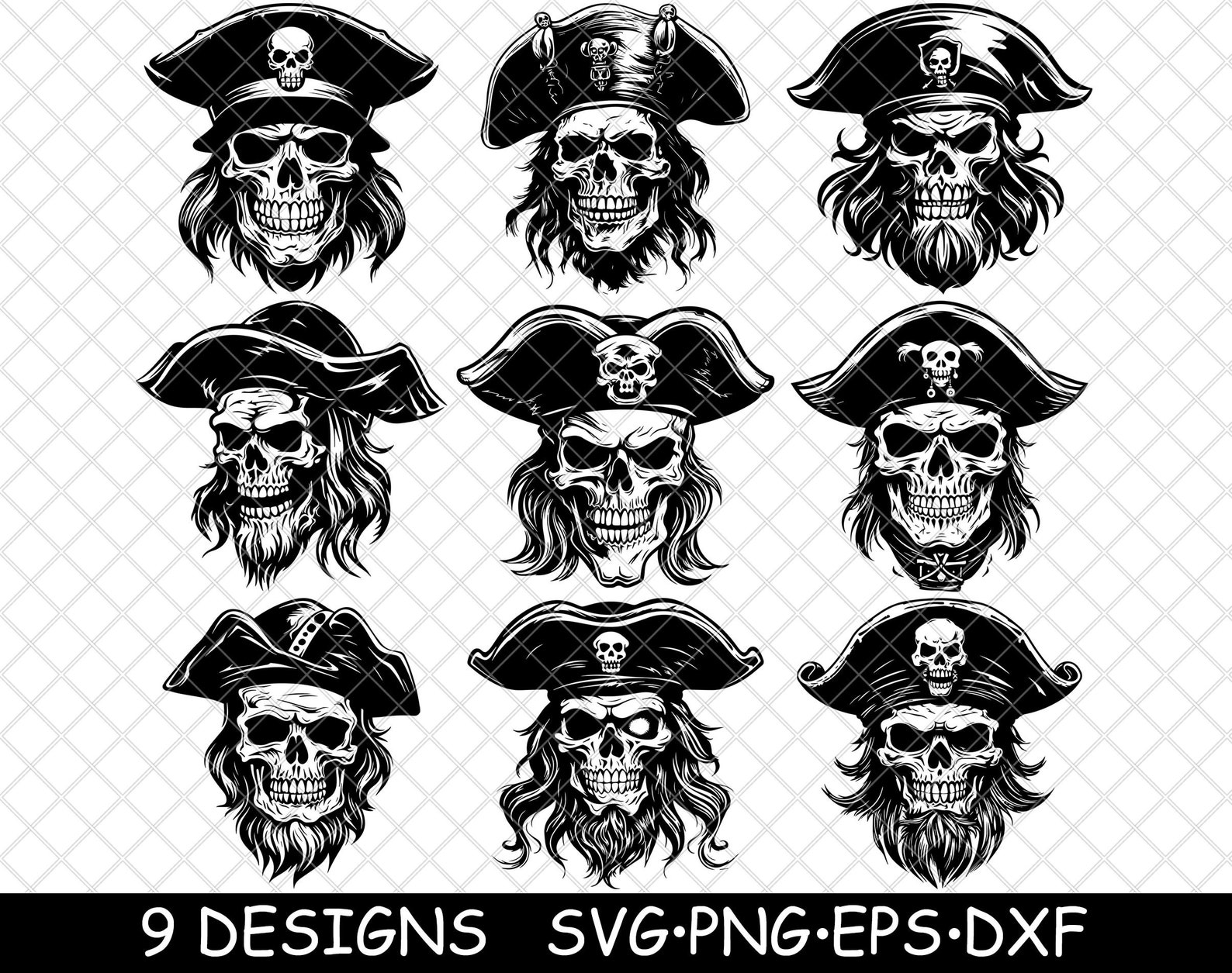 Pirate Skull Captain Jolly Roger Hat Buccaneer Treasure - Etsy