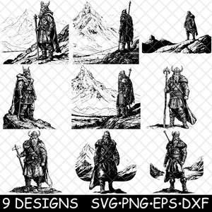 Viking Norse Valhalla Knight King Old Medieval Scene Board Coaster ...