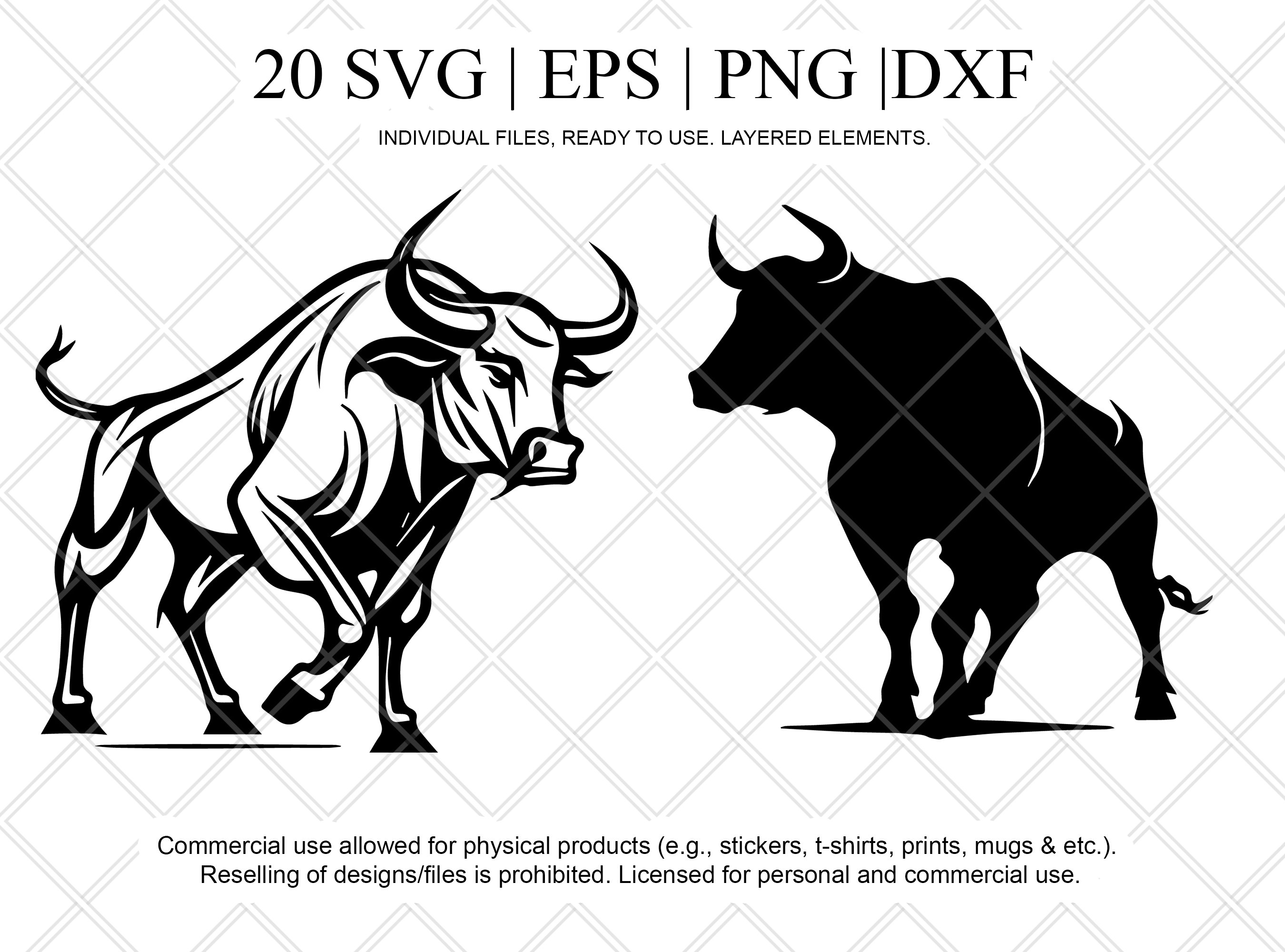 20 Cow and Bull Designs Bundle PNG SVG EPS Dxf Files for - Etsy