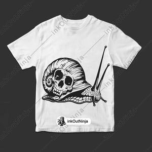 Snail Skull Shell Creepy Crawler Gothic Horror Halloween Laser File SVG ...