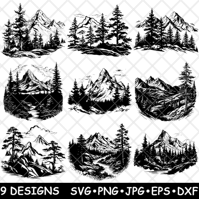 Nature Scene Svg - Etsy