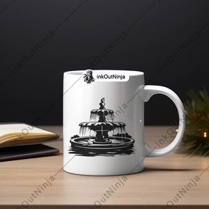 Tiered Water Fountain Stone Medieval Gothic Sculpture Laser File SVG ...