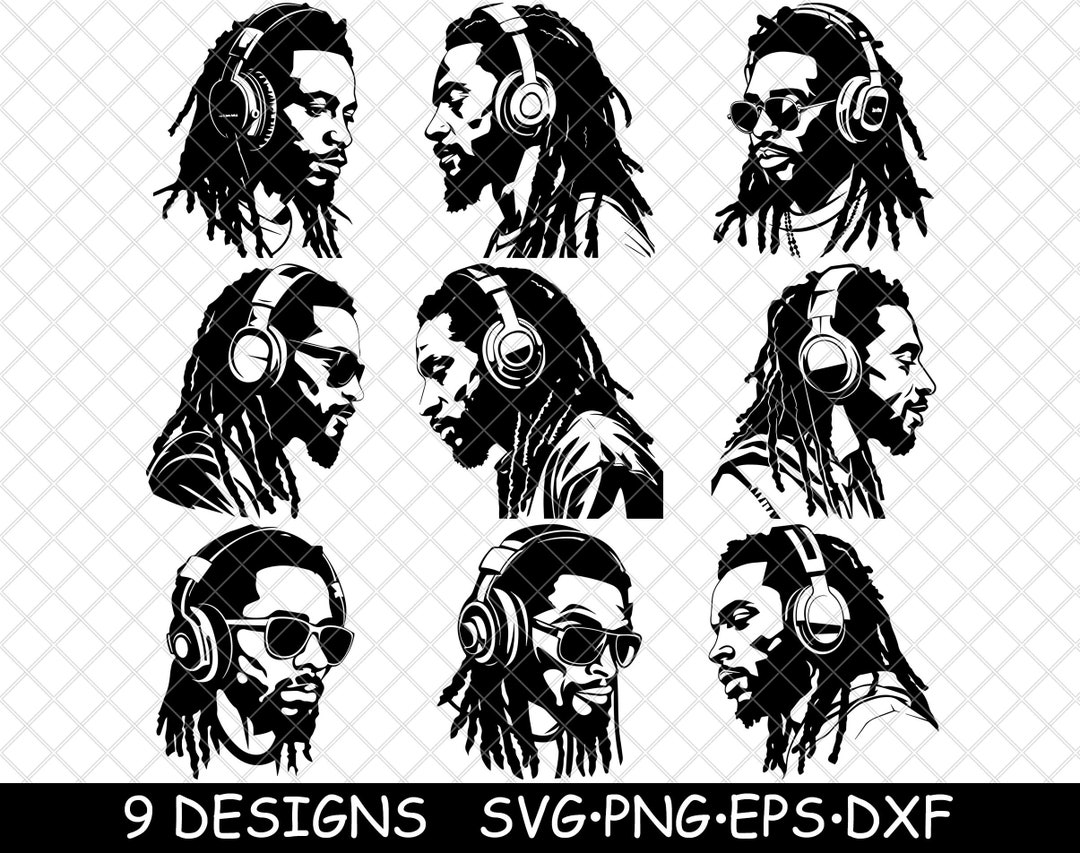 Rastafarian Dreadlocks Reggae Jah Music Roots Ganja Haile Irie Svg,dxf ...