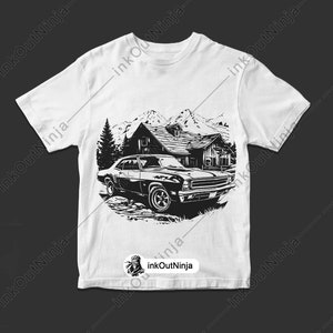 Rustic Ranch Barn Classic Car Muscle Old Vintage Race Road Cabin Svg ...