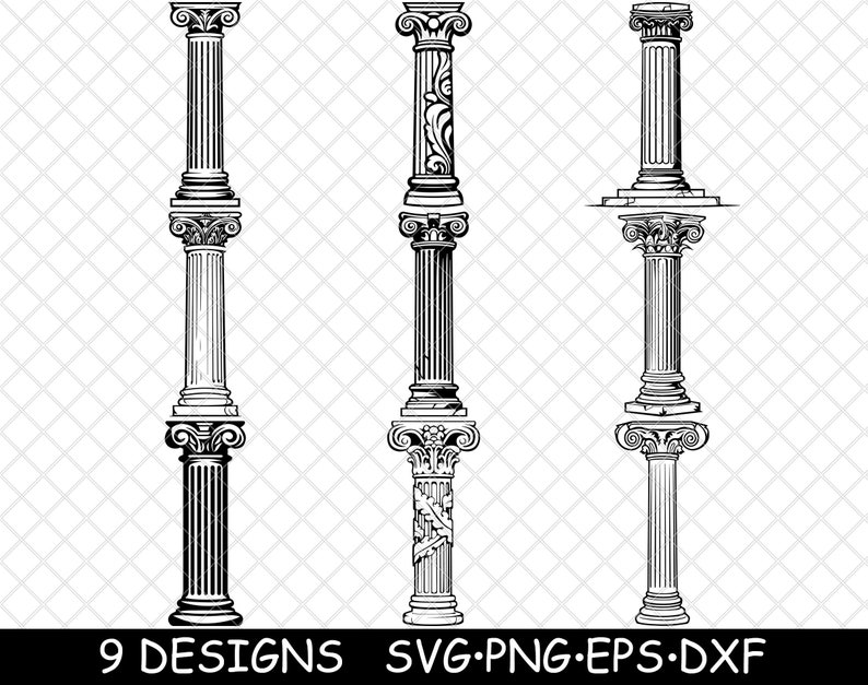 Roman Column Ancient Doric Ionic Pillar Architecture Stone - Etsy