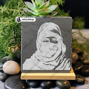 Muslim Woman Hijab Veil Burqa Female Cover Niqab Chador Laser File SVG ...