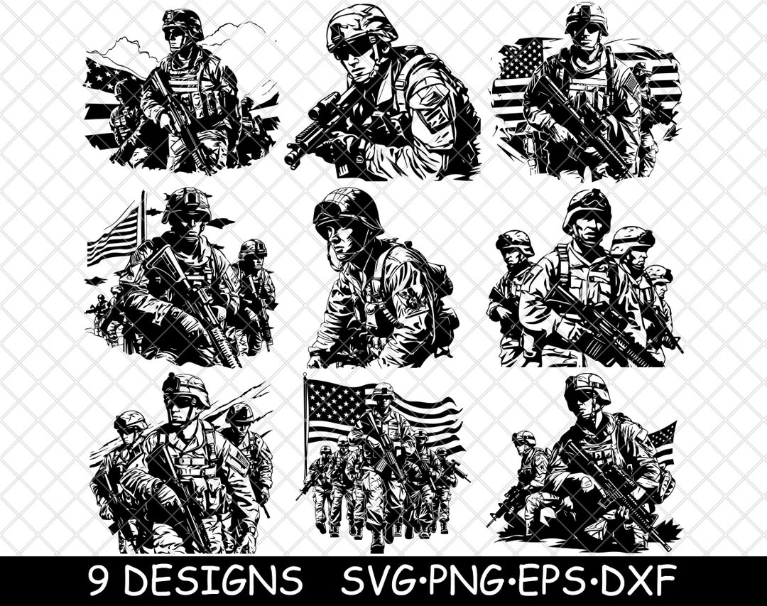 U.S. Army Veteran Military Service Flag Combat Forces Png,svg,eps ...