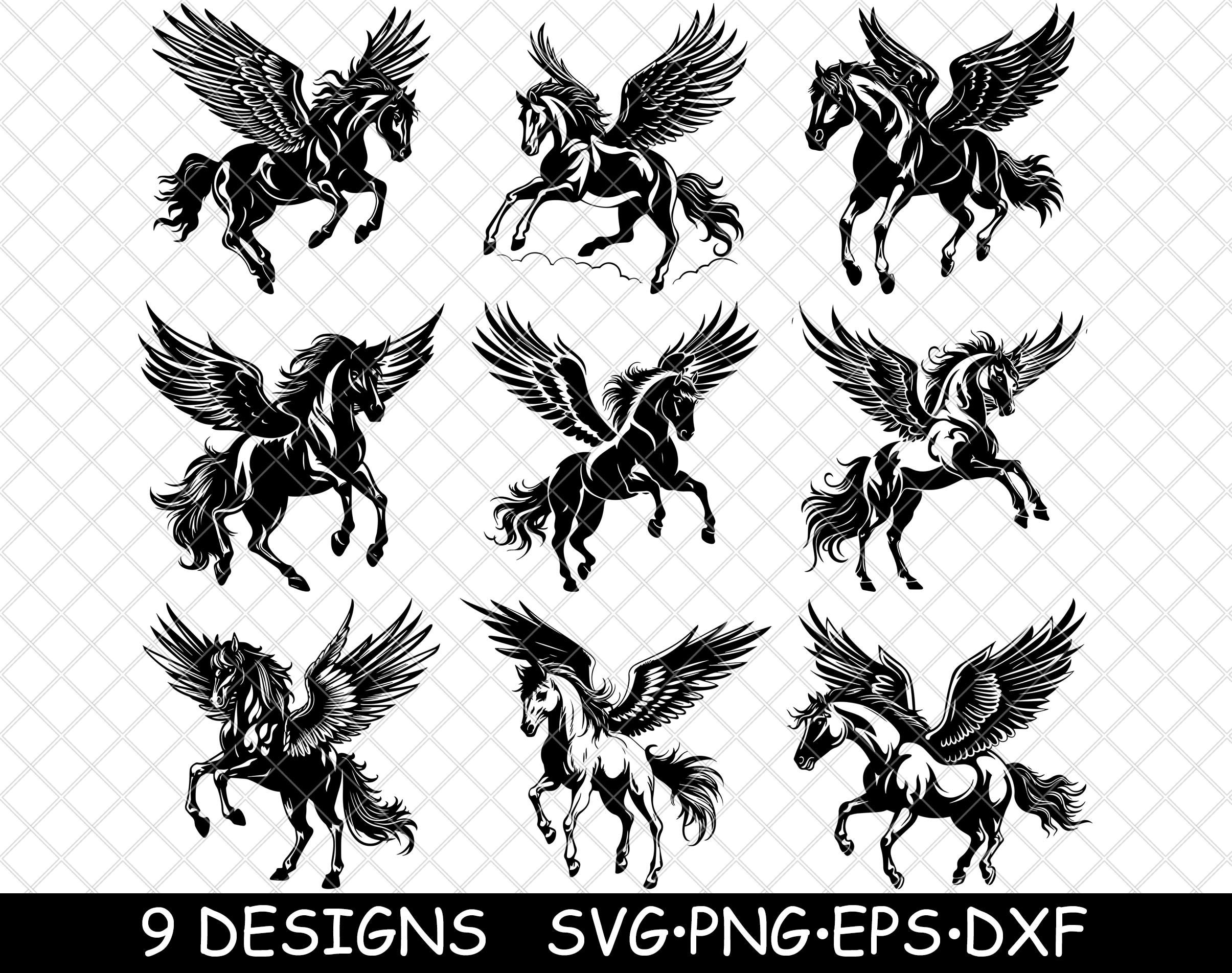 How To Draw A Pegasus Flying